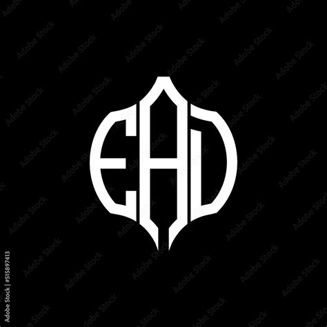 Ead Letter Logo Ead Best Black Background Vector Image Ead Monogram