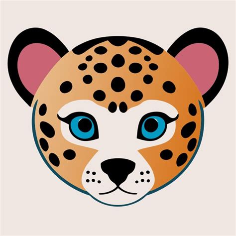 Premium Vector A Leopard Head Logo The Smallest Flat Vector Logo By