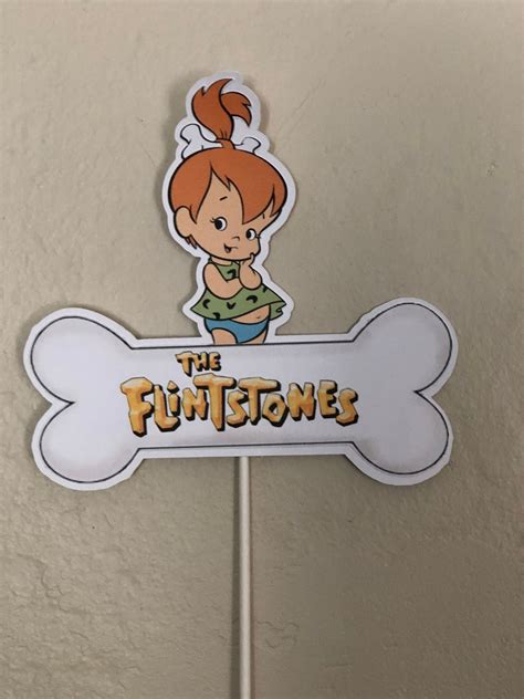 Pebbles Flintstone Cake Topper Etsy