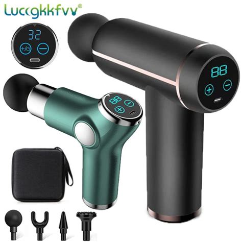 Lcd Display Massage Gun Portable Percussion Pistol Massager Body Neck