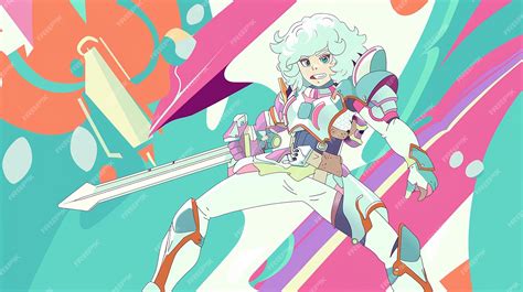 Anime Girl Warrior Wallpaper Premium Ai Generated Image