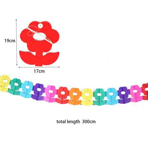 1pc 3meter Paper Garland Pull Flower Party Streame Grandado