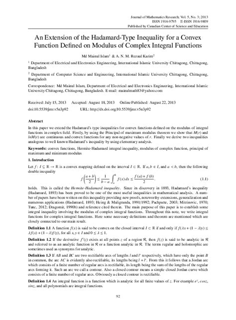 Pdf An Extention Of The Hadamard Type Inequality For A Convex