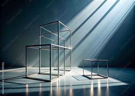 Captivating 3d Architectural Photography Showcases Vector Cubes And Parallelepiped Shapes