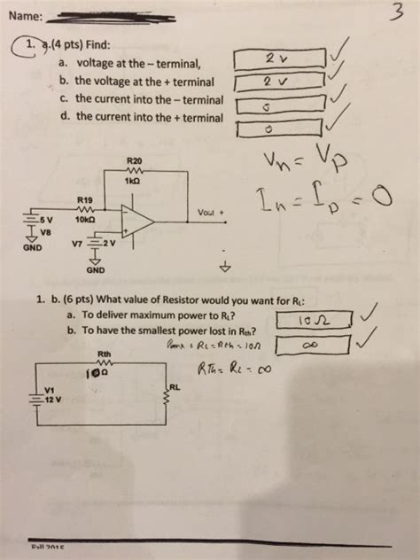 Solved Find Voltage At The Terminal The Voltage At The Chegg Com