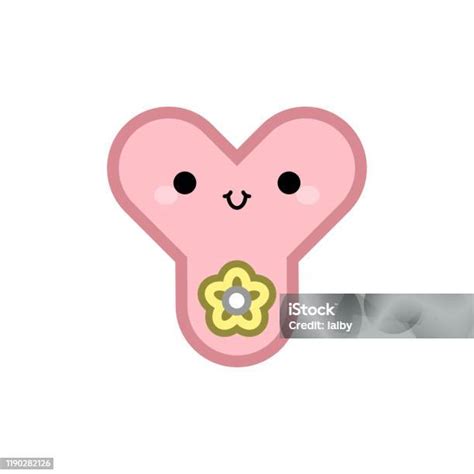흰색 배경에 눈과 입으로 웃는 얼굴 귀여운 만화 편지 Y 귀여운 Abc 디자인 책 표지 포스터 카드 아기의 옷 베개 등에 인쇄
