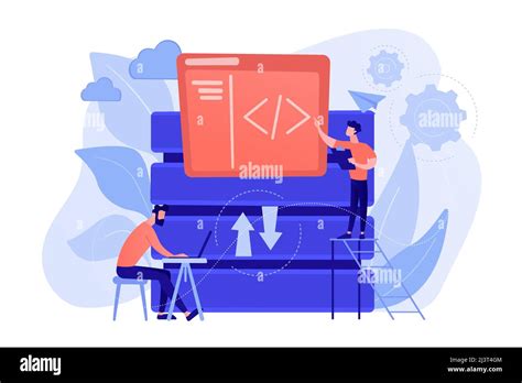 Two Developers Working With Big Data Technology Big Data Management And Storage Database