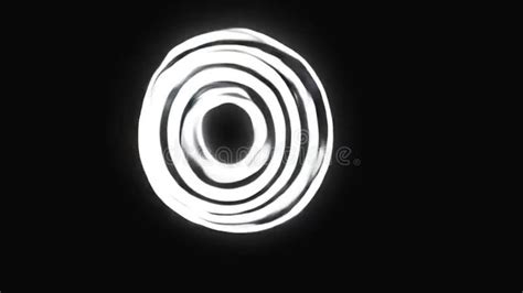 A Looping Loading Spinner Animation White On A Black Background Stock