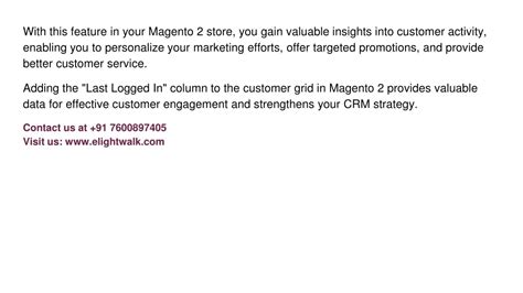 Ppt How To Add Customer Last Logged In Column Customer Grid In