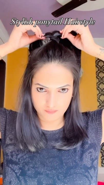 Stylish Ponytail Hairstyle Shorts Hairstyle Ponytail Youtubeshorts