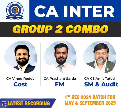 AT Academy CA Inter Group 2 Combo Cost FM SM Audit BY Vinod Reddy