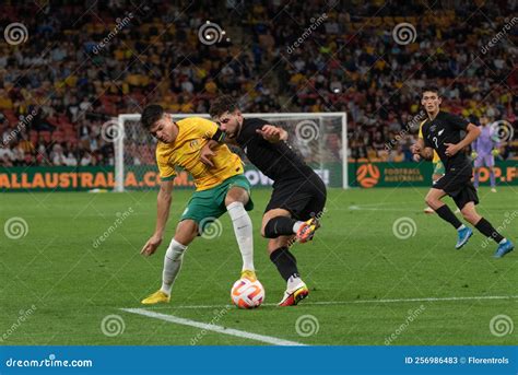 Brisbane Australia Amistoso Internacional Australia Vs Nueva Zelanda Foto De Archivo Editorial