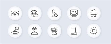 Premium Vector Gadgets Neomorphic Line Icons Set Neomorphism Vr