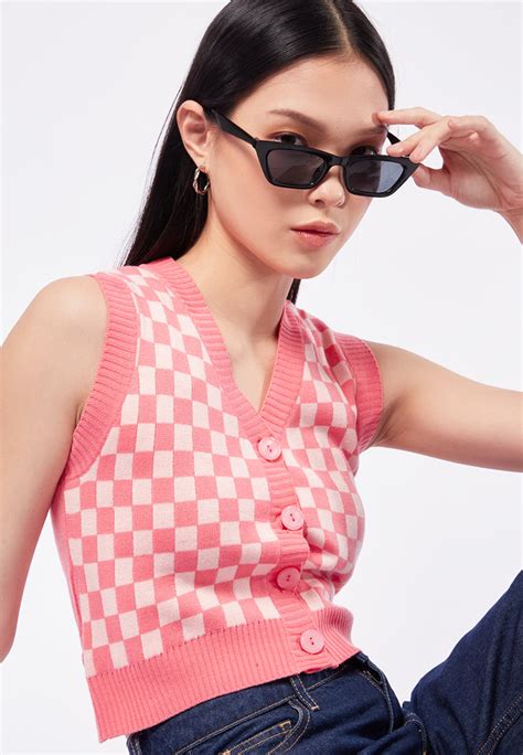 Button Up Knit Vest Colorbox Indonesia