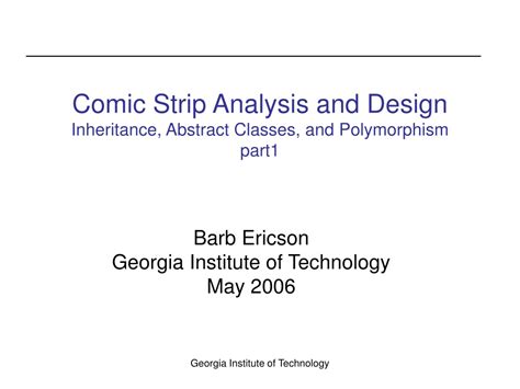 Ppt Comic Strip Analysis And Design Inheritance Abstract Classes