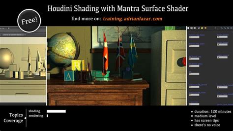 Houdini Shading With The Mantra Surface Shader Free Tutorial Houdini Mantras Surface