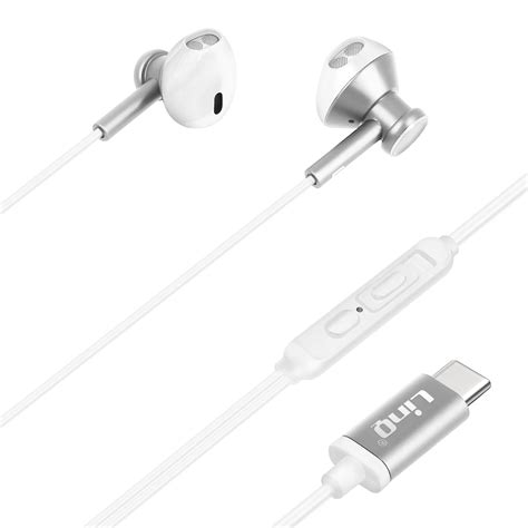 wired usb c quality sound headphones linq multi function button fruugo se