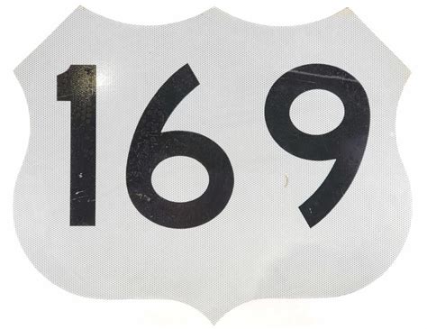 Lot Us Route 169 Aluminum Reflective Traffic Sign