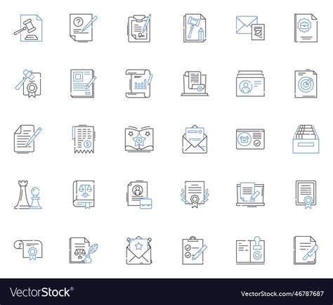 Authentication Line Icons Collection Passwords Vector Image