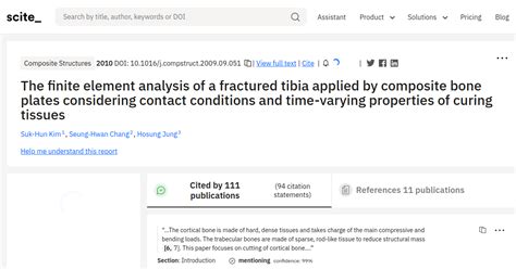 the finite element analysis of a fractured tibia applied by composite