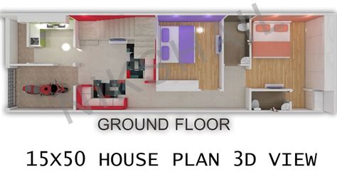15x50 House Plan 3d View By Nikshail Youtube