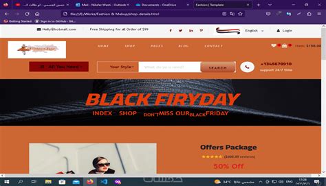 تصميم موقع احترافى بالhtml5 Css3 Js خمسات