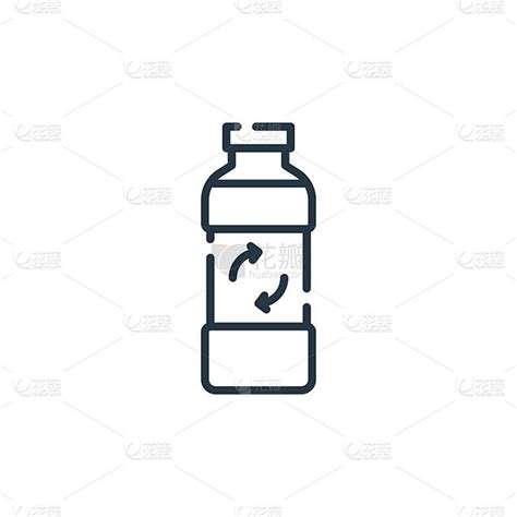 瓶子图标向量来自可持续能源概念。细线插图的瓶子可编辑的笔触。瓶子线性标志，用于web和移动应用程序，