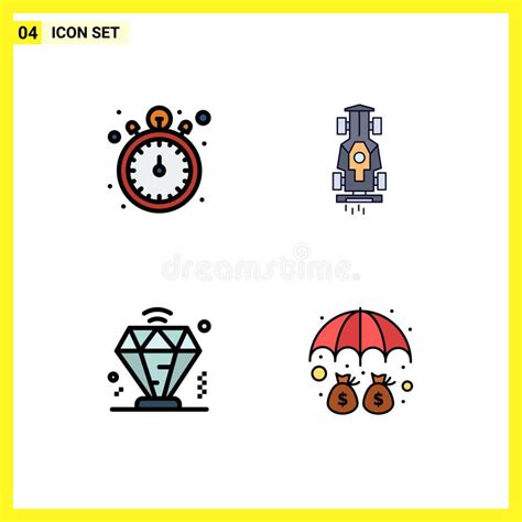 4 Creative Icons Modern Signs And Symbols Of Pocket Watch Business Watch Game Membership