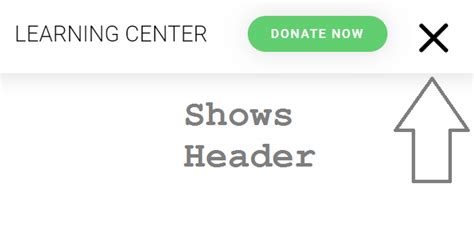 Display Header Anywhere On The Page On Icon Click Element How