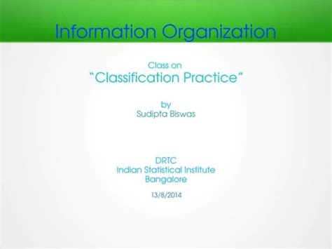 Classification Ppt