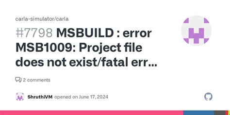 Msbuild Error Msb1009 Project File Does Not Existfatal Error C1083 Cannot Open Include File