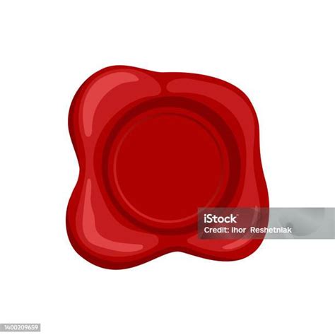 왁스 스탬프 레드 왁스 씰 오래된 편지 또는 인증서 라벨의 로얄 디자인 보증 품질 및 보안의 아이콘입니다 빈 메일 배지 및 모형 둥근 스티커 벡터 로고에 대한 스톡 벡터