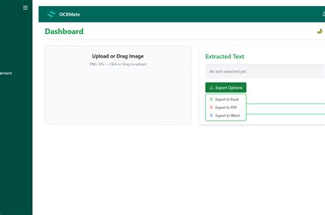 ocr mate updated ui design designed in vite react tailwind tsx by crispin the developer on