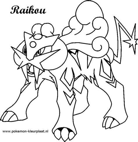 Kleurplaat Raikou Pokemon Kleurplaat nl Pokemon raikou Páginas