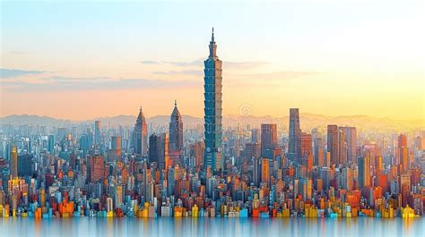 Taipei 101 Skyline At Sunset A Breathtaking Panorama Of Taiwan S