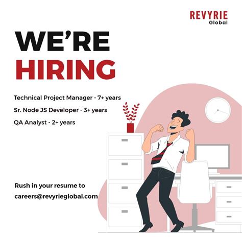 Revyrie Global On Linkedin Hiring Hiringalert Technicalprogrammanager Nodejsdeveloper Nodejs