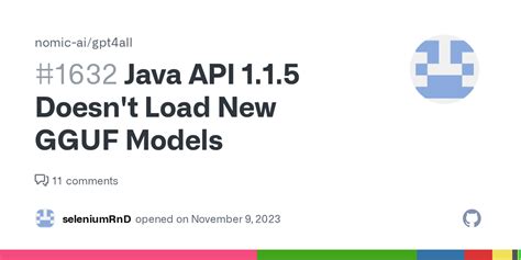 Java API Doesn T Load New GGUF Models Issue Nomic Ai Gpt All GitHub