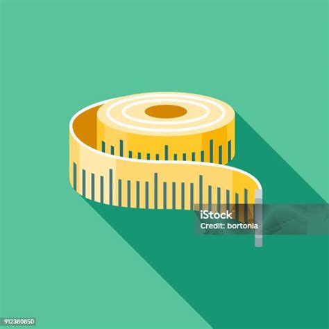 측정 테이프 평면 디자인 피트 니스 및 운동 아이콘 줄자에 대한 스톡 벡터 아트 및 기타 이미지 줄자 플랫 디자인