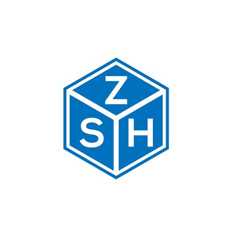 Zsh Letter Logo Design On White Background Zsh Creative Initials