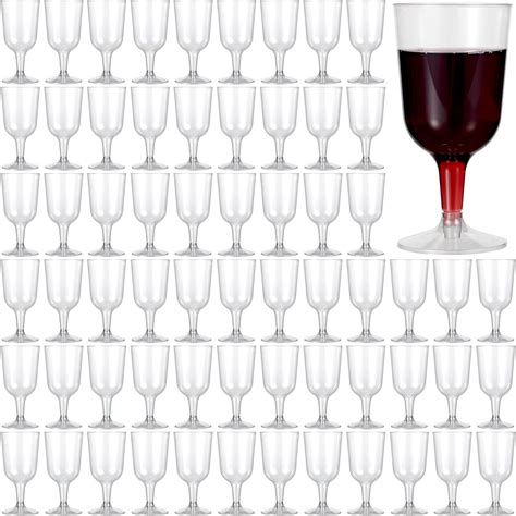 Matana 96 Clear Hard Plastic Wine Glasses 180ml Elegant Sturdy