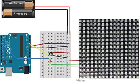LED матрица 16x16 адресных светодиодов ws2812b Обзор установка