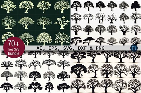 Cricut Tree SVG Mega Bundle Graphic By NGISED Creative Fabrica
