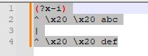 Bug When Using The Free Spacing Regex Mode Within The Find In Files Dialog Issue