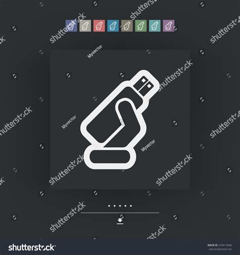 Usb Memory Icon Stock Vector Royalty Free 274417646