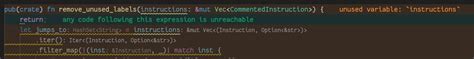Disable Inline Warnings Rvscode