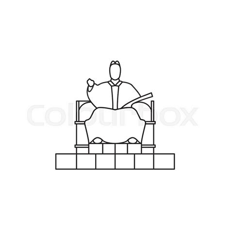 King Sejong Icon Outline King Sejong Stock Vector Colourbox