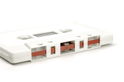 Premium Photo Close Up Of Vintage Audio Tape Cassette On White Background