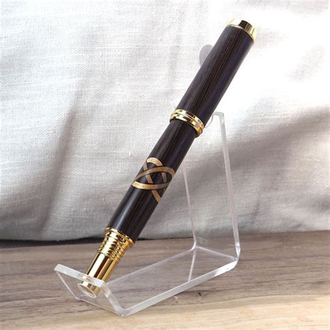 Wenge Celtic Knot Algonquin Fountain Pen — Woodchip Witch