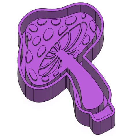 Stl File Mushroom Freshie Mold 3d Model Molding For Making Silicone