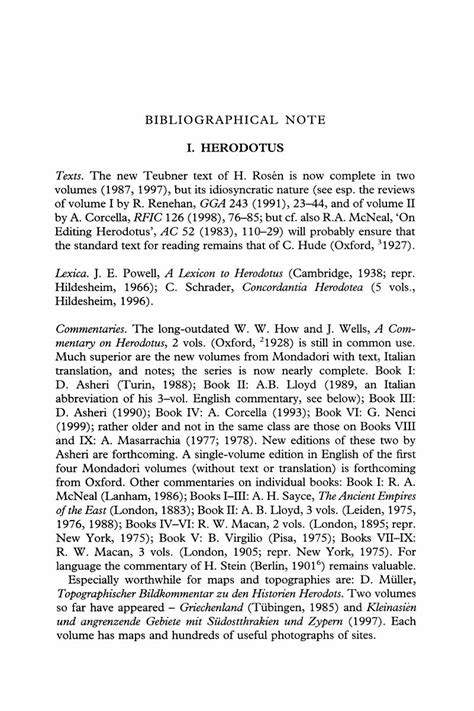 Bibliographical Note New Surveys In The Classics Cambridge Core